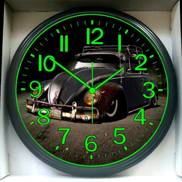 Wall Decor | Vintage Car Wall Clock With Green Accents | Poshmark